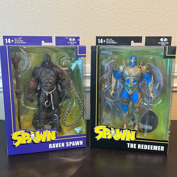 McFarlane Toys | Toys | Nib 22 Mcfarlane Toys Raven Spawn And The Redeemer 7in Action Figure Set ...